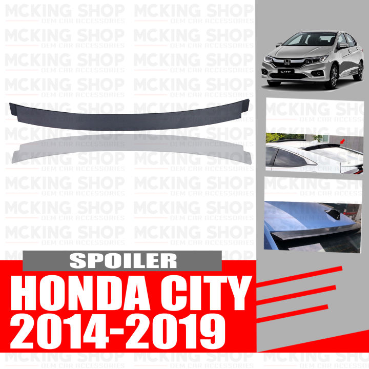 Honda City 2014-2019 Rear Roof Trunk Spoiler (Matte Black) | Lazada PH