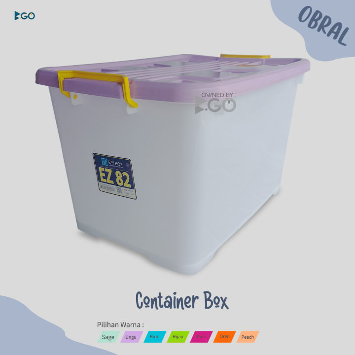 CONTAINER BOX EZY CB 82 75 52 LITER BESAR DENGAN RODA BPA FREE INI ...