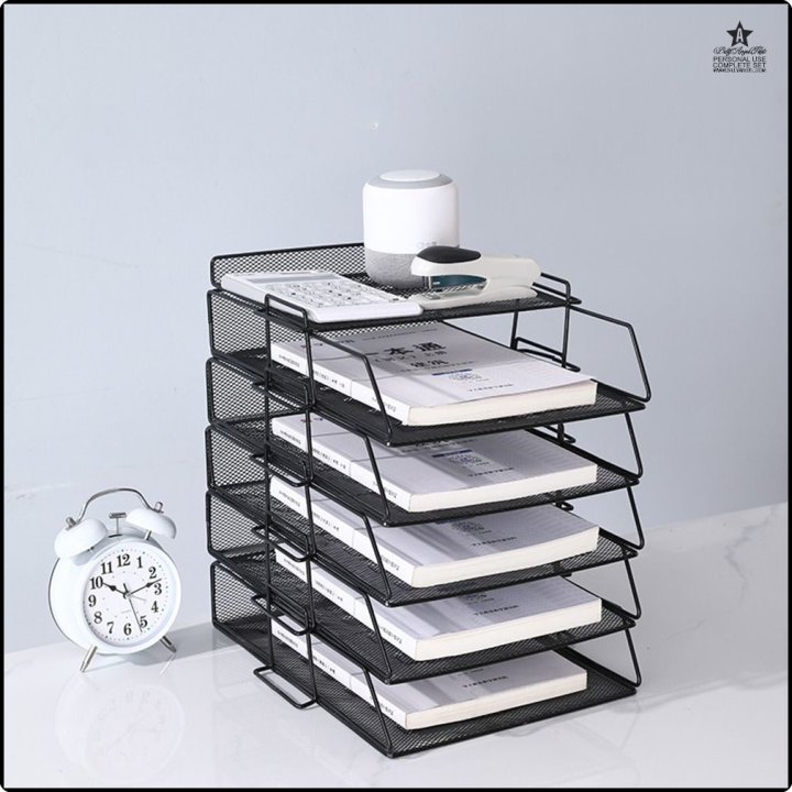 [ingj] Office File Box Desktop A4 Document Organizer Stackable ...