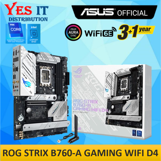 Asus ROG Strix B760-A Gaming WiFi D4 / D5 LGA1700 Motherboard + Intel 14th Gen Processor | Lazada