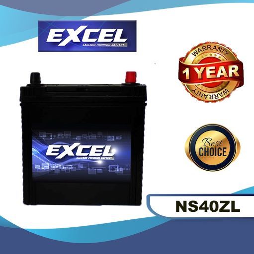 EXCEL NS40ZL MAINTENANCE FREE BATTERY (40B20L/40B19L/44B19L/46B20L) Car ...