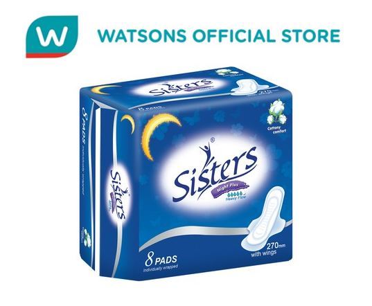 Sisters Night Plus Heavy Flow Cottony Comfort 8 pads | Lazada PH