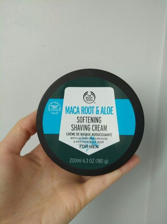 THE BODY SHOP Maca Root & Aloe Softening Shaving Cream FOR MEN 200 ml ...
