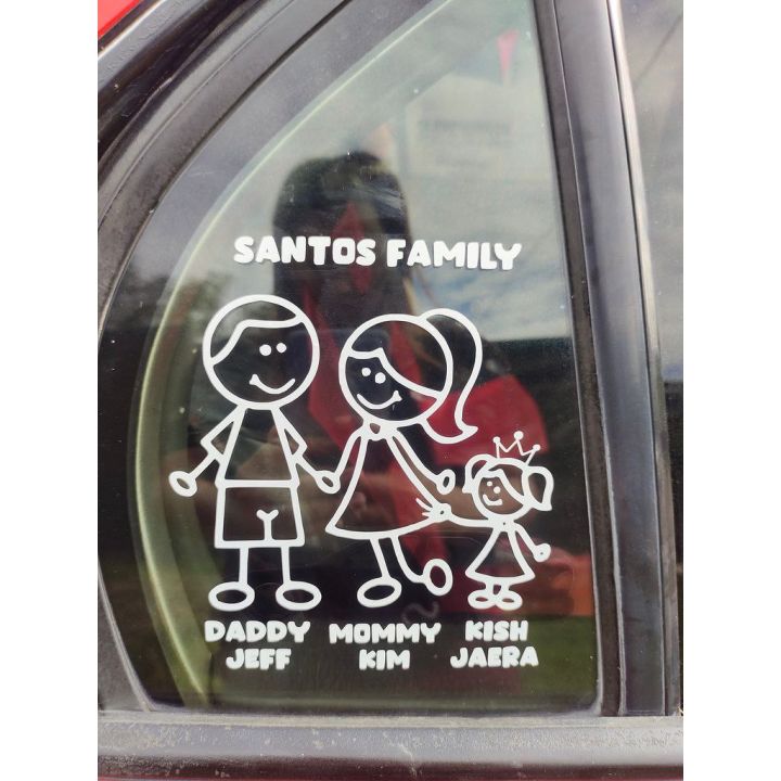 Family Car Sticker | Car Decals | Stick Figure Sticker | Waterproof ...