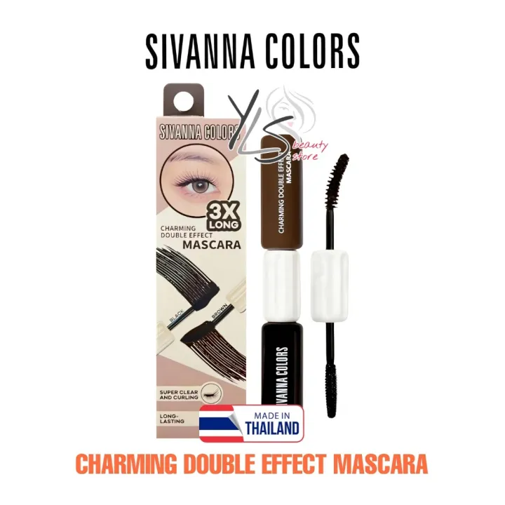 SIVANNA COLORS CHARMING DOUBLE EFFECT MASCARA 3X LONG 15g - MASKARA ...