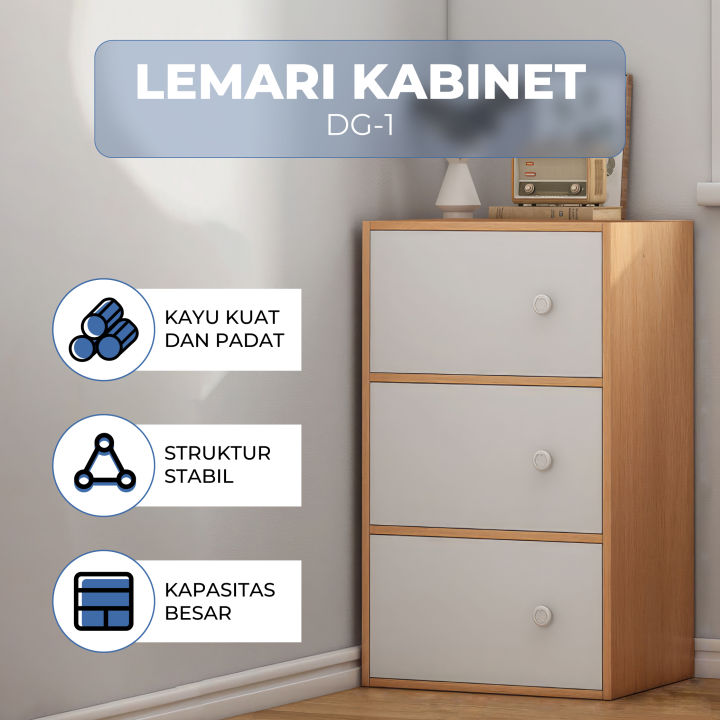 Lemari Pakaian Rak Buku Serbaguna 3&4 Susun Lemari Pajangan Display ...