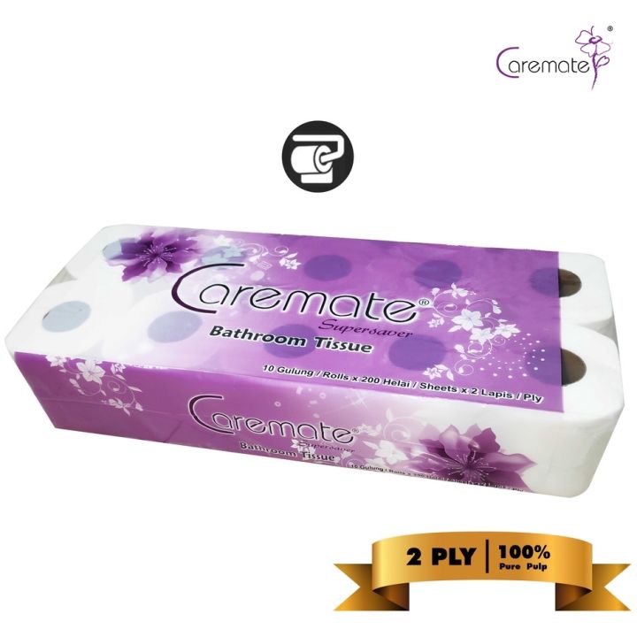 Caremate Supersaver (ECONOMY) Bathroom Tissue 10 Rolls x 200's x 2 PLY ...