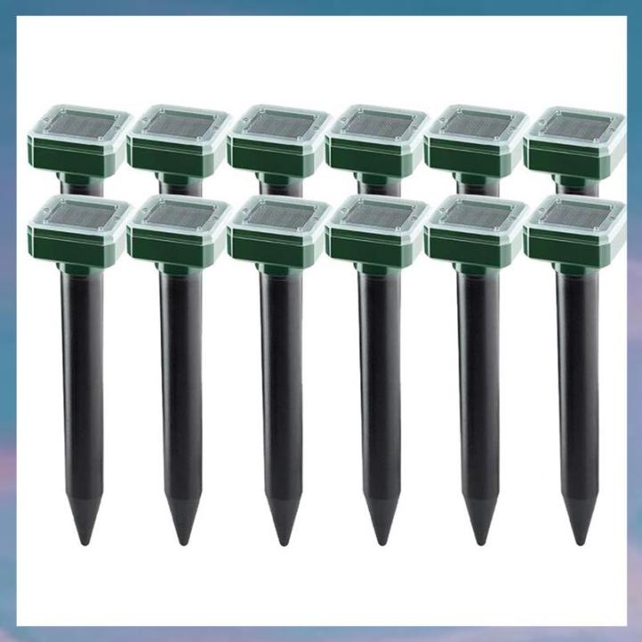 (XCTS) 12 Packs Outdoor Solar Ultrasonic Vibration Repeller Snake ...