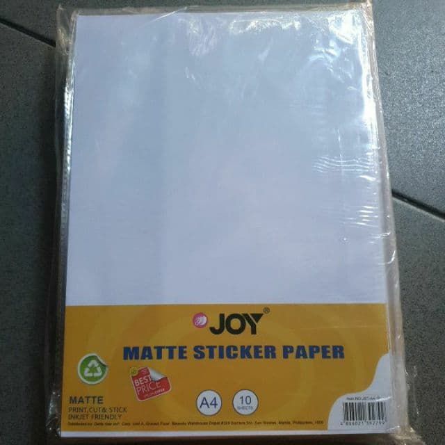 100 pcs Joy A4 Glossy / Matte Sticker Paper | Lazada PH