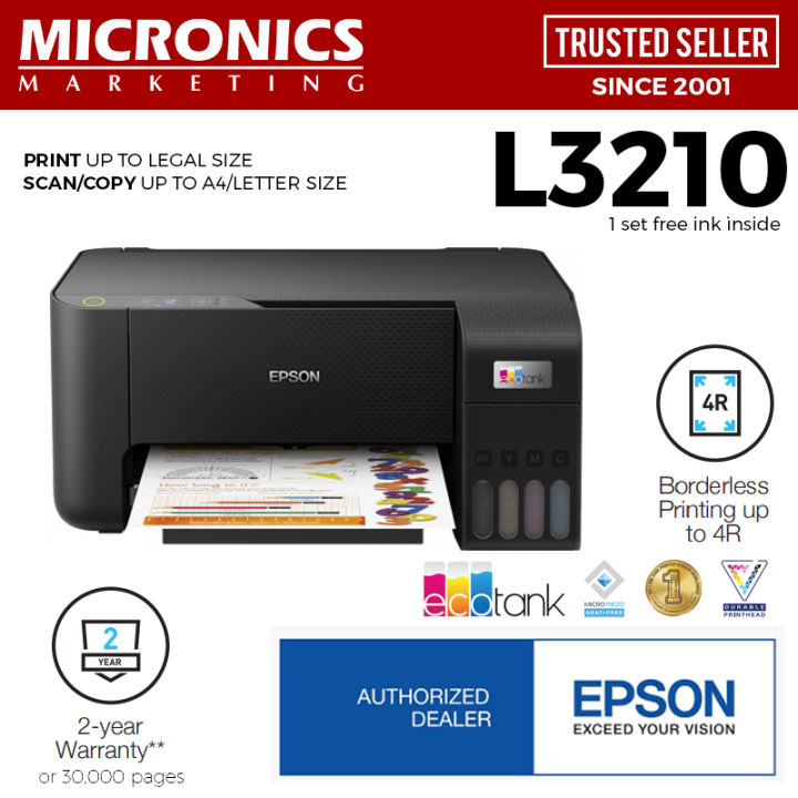 Epson L3210 (new model of L3110) Print, Scan, Copy - USB 2Years Wty ...
