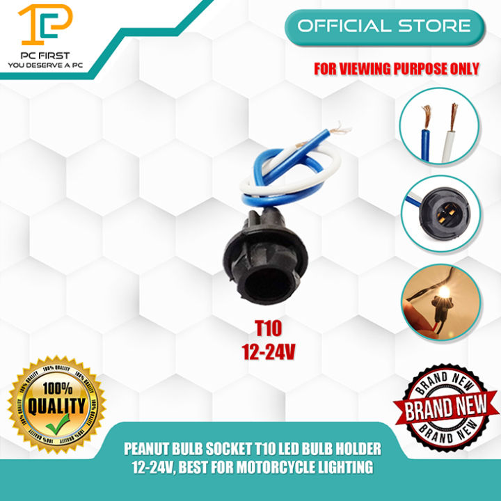 PC FIRST PEANUT BULB SOCKET T10 LED BULB HOLDER 12-24V, BEST FOR ...