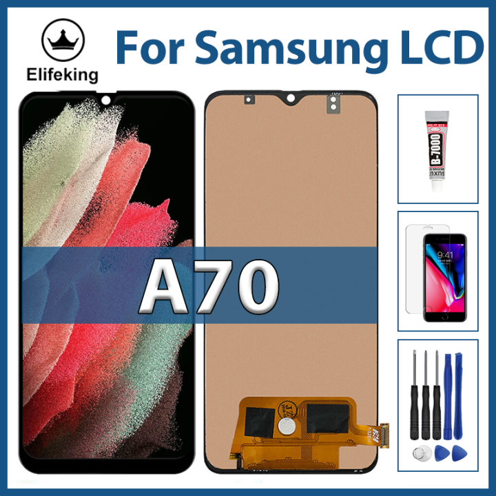 100% Tested LCD For Samsung A70 A70S SM-A707F SM-A705F Display Touch ...