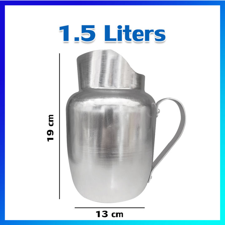 เหยือก เหยือกน้ำ เหยือกอลูมิเนียม เหยือกน้ำลายเรียบ /1.5 ลิตร - Aluminium jug / 1.5 Liters ...