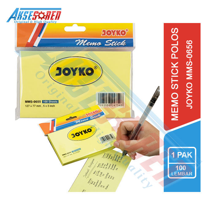 Memo Stick Jumbo Joyko [MMS-0655] / Sticky Note Polos Persegi / Kertas ...