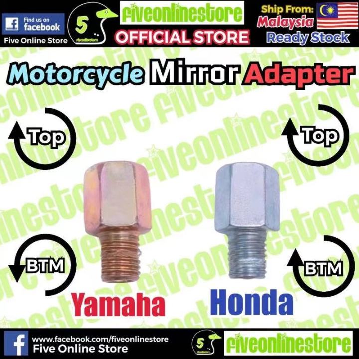 1PCS Motorcycle Side Mirror Adapter Bolts Screw HONDA YAMAHA 1PCS 10MM ...