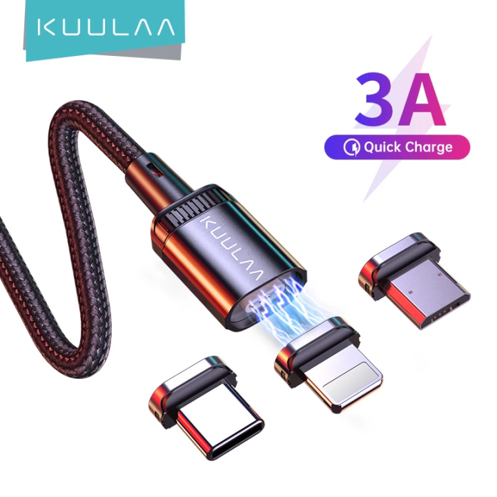 KUULAA Magnetic Charger Cable 3A Fast Charging USB Micro / Type C ...