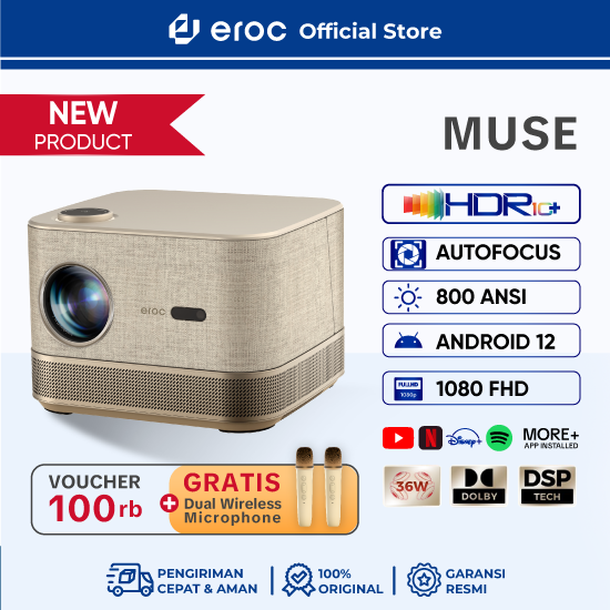 Eroc Muse All-in-One Smart Projector Karaoke System - Smart TV – AI ...