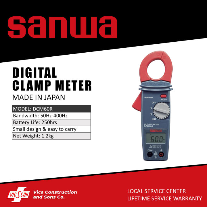 SANWA DCM60R DIGITAL CLAMP METER MADE IN TAIWAN | Lazada PH