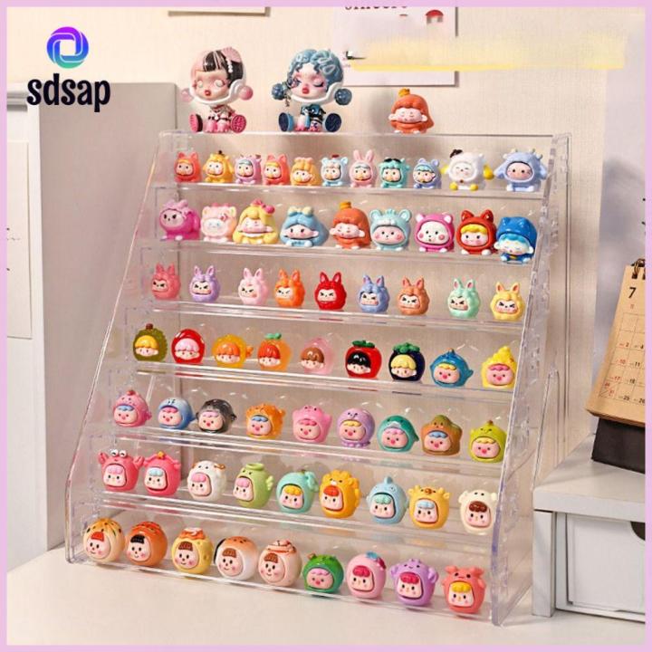 NQUC04 Ladder Rack Pop Bean Display Stand Transparent Multi-layer ...