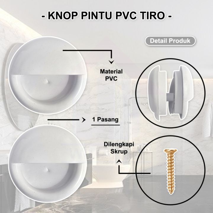 TARIKAN PINTU KNOP BULAT PVC TIRO - HANDLE PINTU BULAT | Lazada Indonesia