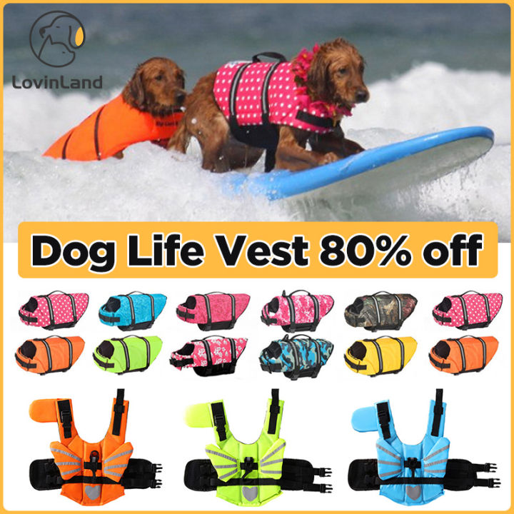 Dog Life Vests, Adjustable Dog Life Jacket with Rescue Handle, Dog ...