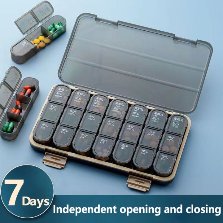 7 Days 28 Grid Medicine Organizer Medicine Box Pill Box Weekly Pill ...