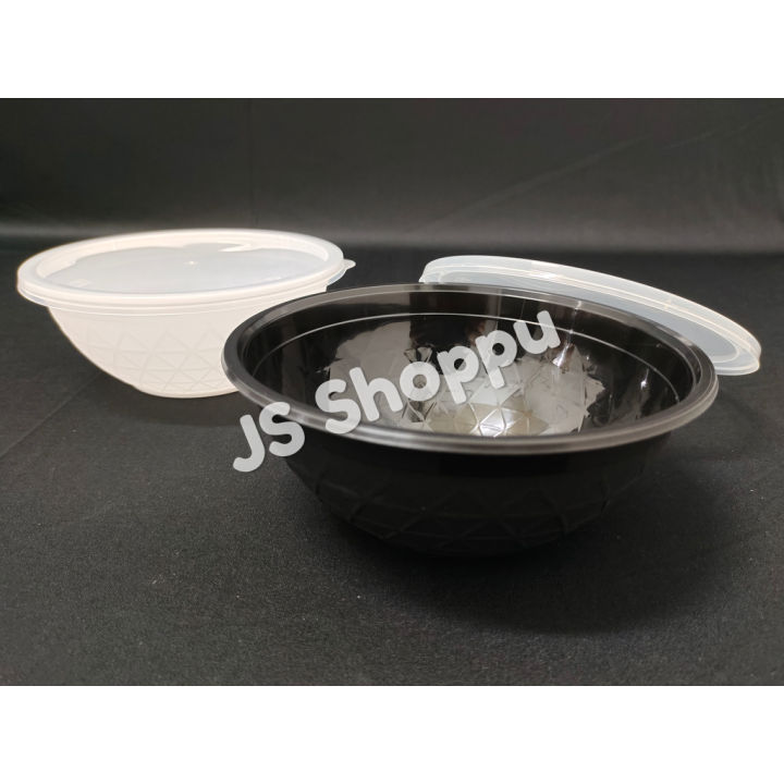 1050ml Round Disposable Plastic Food Container with Lid (50pcs±) / Bowl ...