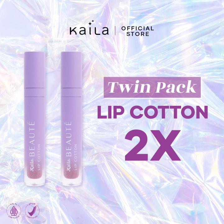 KAILA BEAUTE Lip Cotton Twin Pack (x2) FREE GIFT | Lazada Indonesia