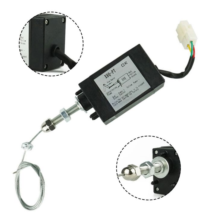 Gracekarin XHQPT 24V Engine Stop Solenoid Valve Electric Throttle ...