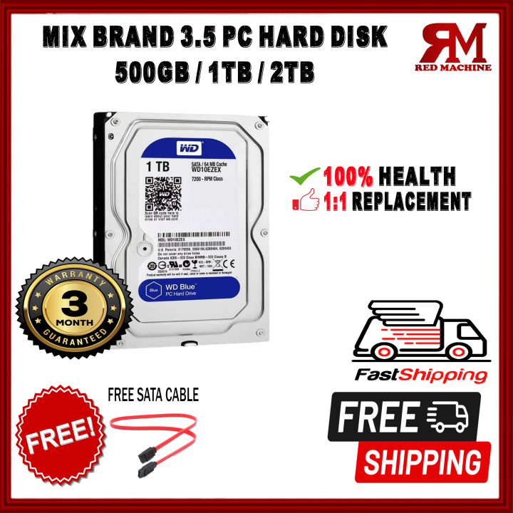 MIX Brand PC Hard Disk 3.5 HDD 500gb / 1tb / 2tb | Lazada