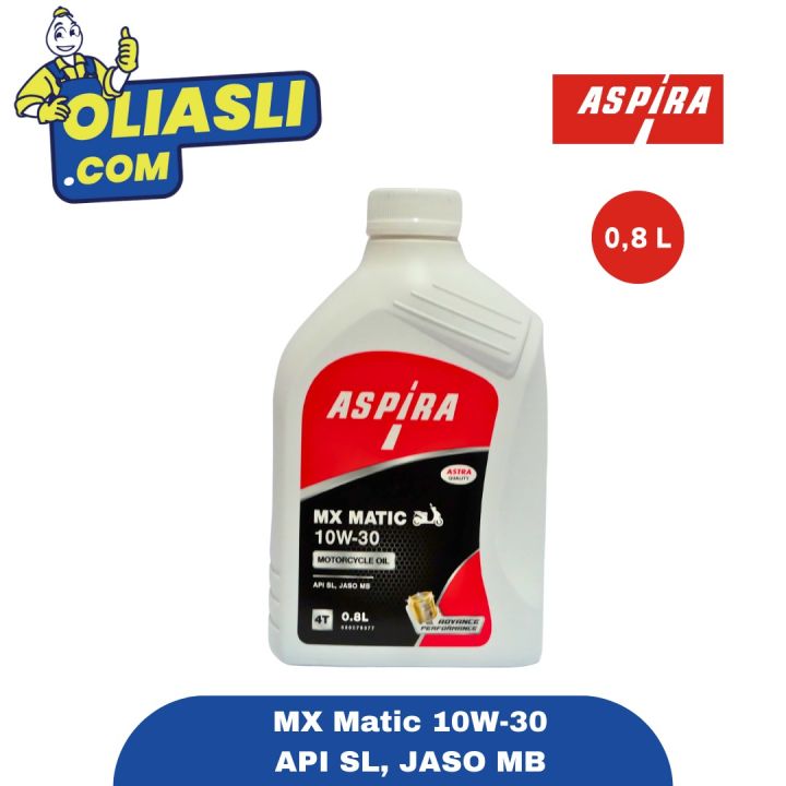 OLI ASPIRA 10W 30 0,8 L Oli Motor Matic | Lazada Indonesia