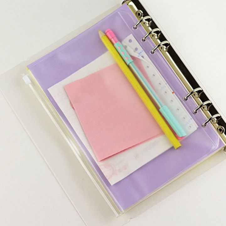 5/1Pcs A5/A6/A7 Clear PVC Waterproof Loose-leaf Bag Binder Zipper File ...