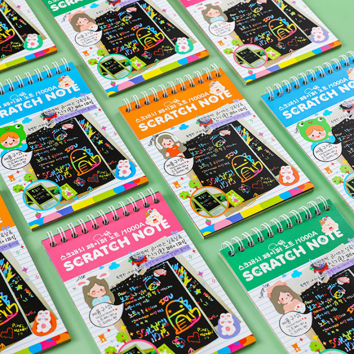 Scratch Note Book Art Paper Rainbow Mini Notes Sketch Drawing Pad for ...