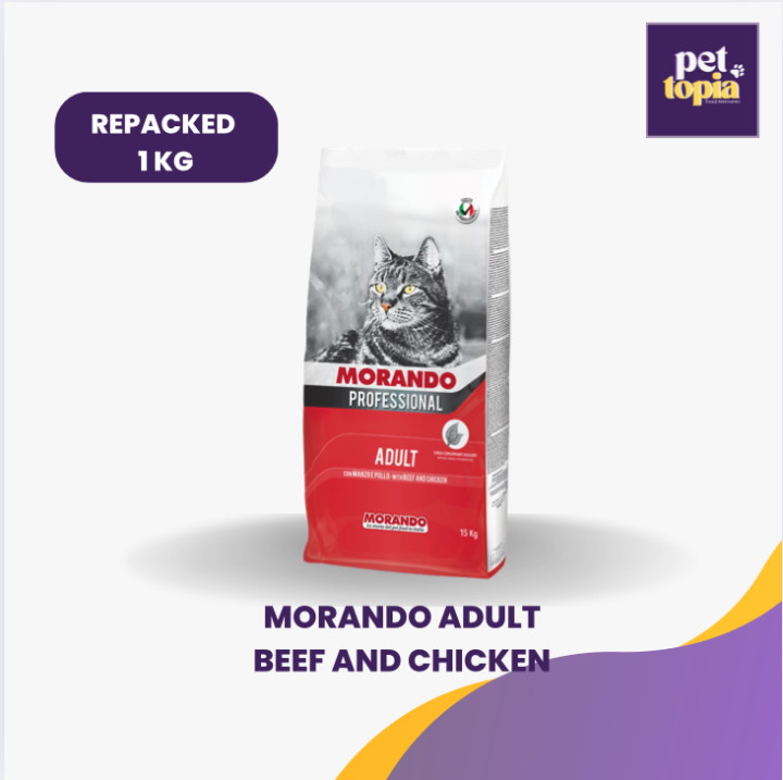 Morando Professional Adult Cat Food – Beef & Chicken | 1kg Repack ...
