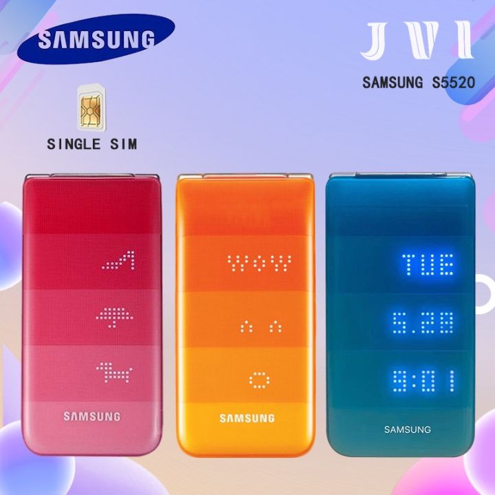 Samsung flip S5520 GSM 3G mobile phone candy big button flip phone | Lazada