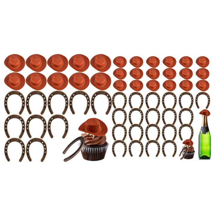 Western Themed Party Favors Plastic Mini Cowboy Hats and Good Luck ...
