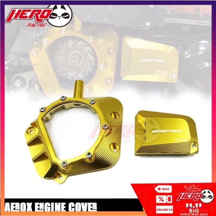 Aerox Engine Guard Crankcase Cover With Clear Lens Full CNC Made in ...
