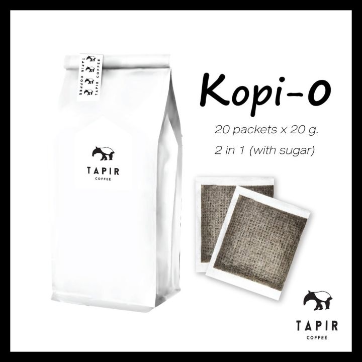 TAPIR COFFEE 2in1 Kopi O With Sugar 100% Traditional Charcoal Hand ...