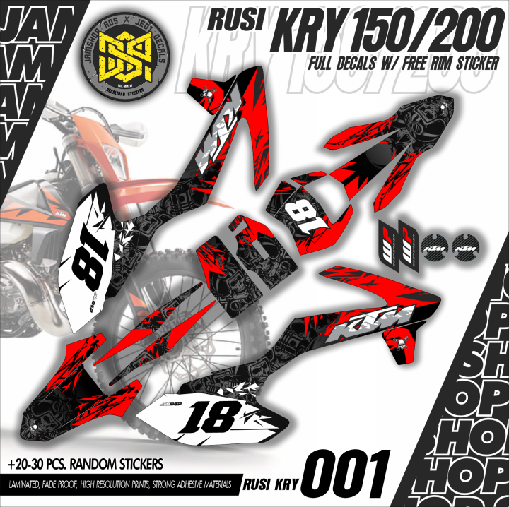 RUSI KRY 150/200 Full Decals w/ Free Rim Sticker - Limited Edition ...