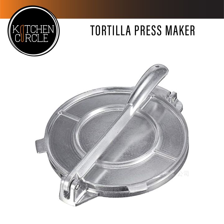 Kitchen Circle Tortilla / Roti / Flat Bread Press Maker Silver Aluminum ...