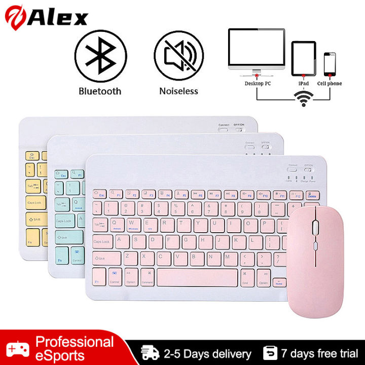 Bluetooth Keyboard And Mouse Wireless Portable Rechargeable Slim ...