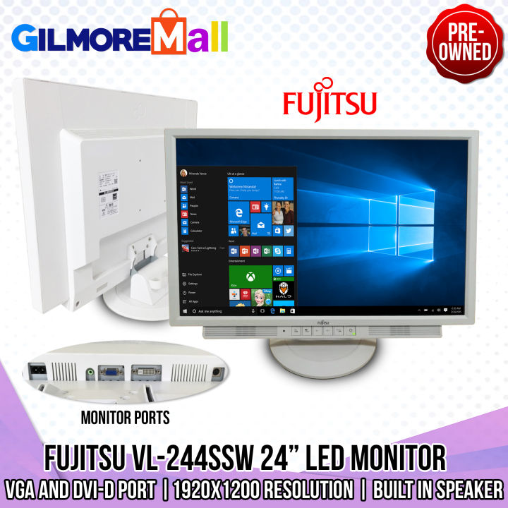 Fujitsu VL-244SSW 24 Inches LED Monitor | VGA and DVI-D Port, Built-in ...