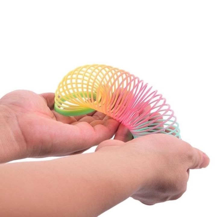 Rainbow Magic Spring Funny Plastic Folding Spring Coil Spring Walking ...