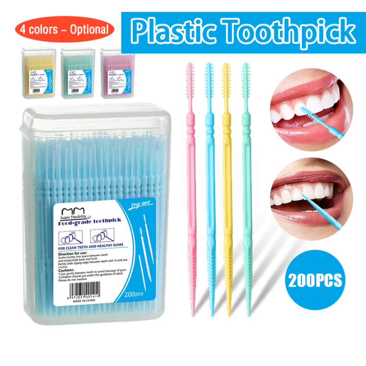 Double Head Tooth Floss Dental Floss Plastic toothpick lnterdental ...