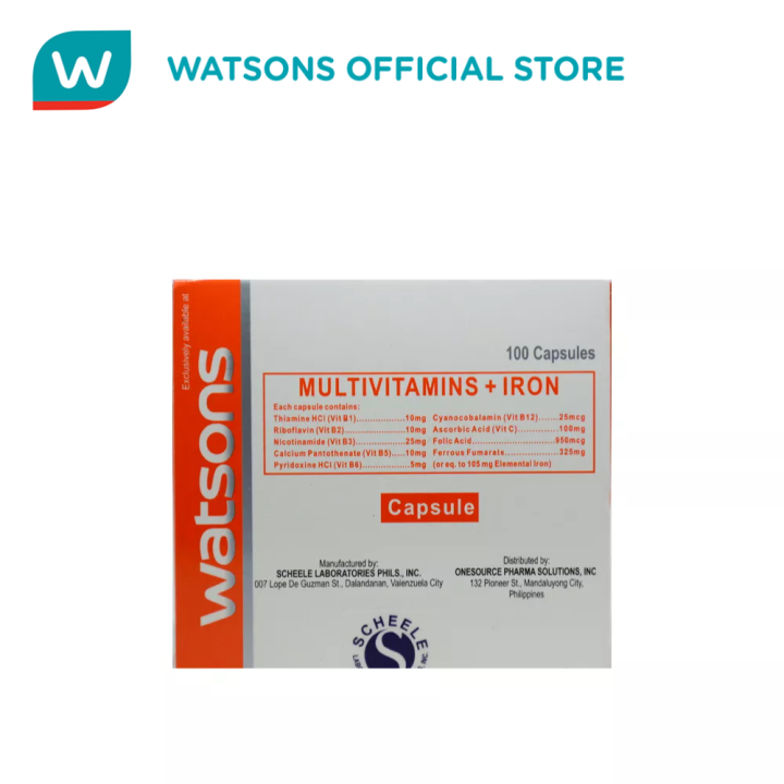 WATSONS GENERICS Multivitamins with Iron 1 Capsule [Expiration Date ...