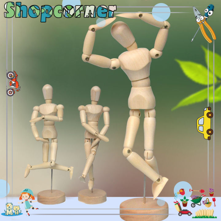 Manekin Kayu Human Figure Artists Manekin Wooden Untuk Model Gambar 11 ...