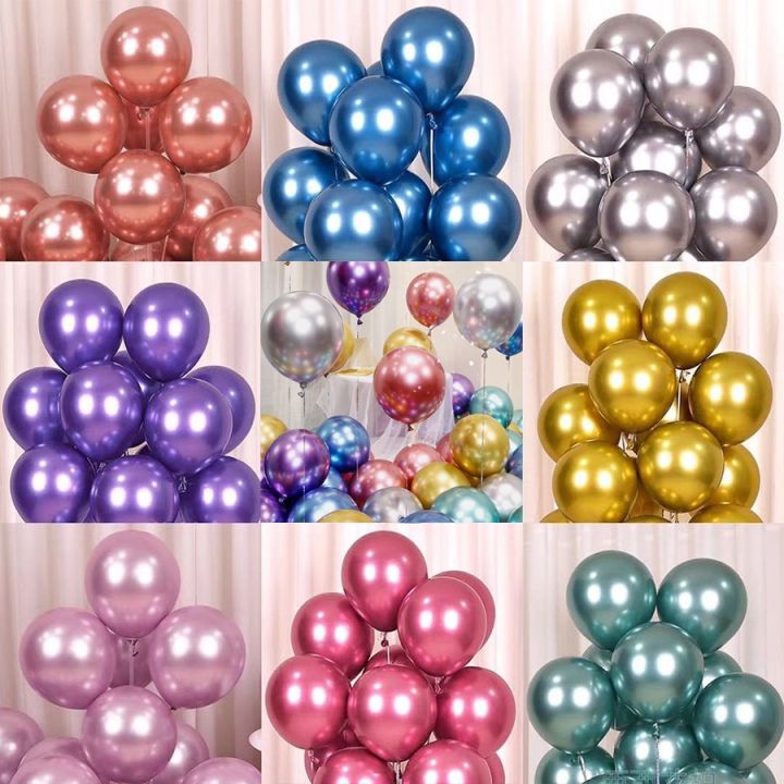 10pcs 12Inch Metallic Balloons chrome Balloons Set Wedding Birthday ...