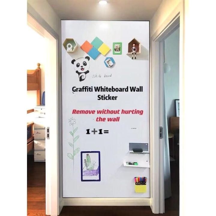 ZH302 Soft Whiteboard Blackboard Wall Sticker 【No magnetic force ...