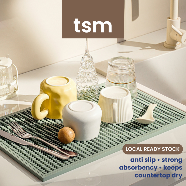TSM Silicone Countertop Mat | Dish Drying Mat | Heat Insulation ...