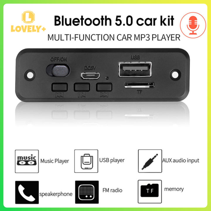 MP3 Player Decoder Board 3.7-5V/1A Audio Module With Mic 2 x 3W ...